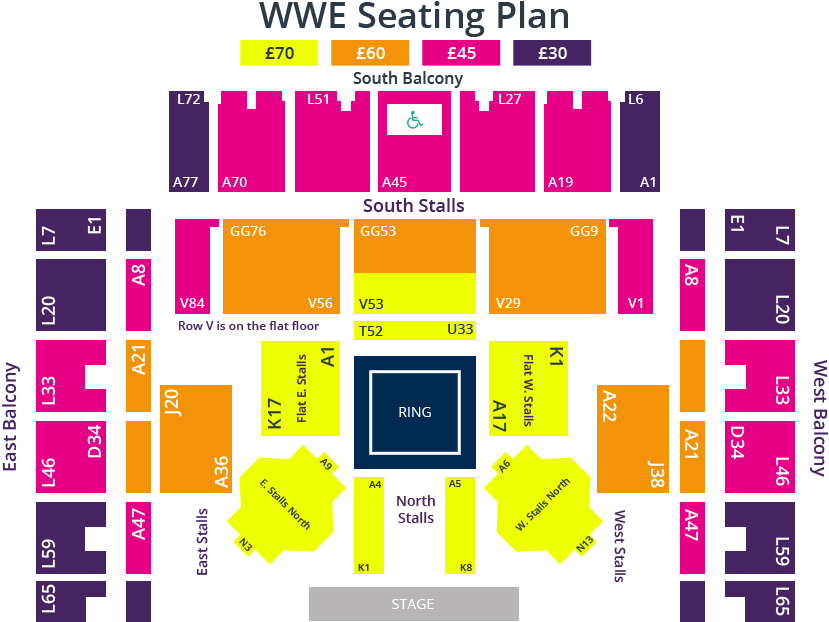 Download Wwe Map Website Click To Enlarge - Brighton Centre Seating ...