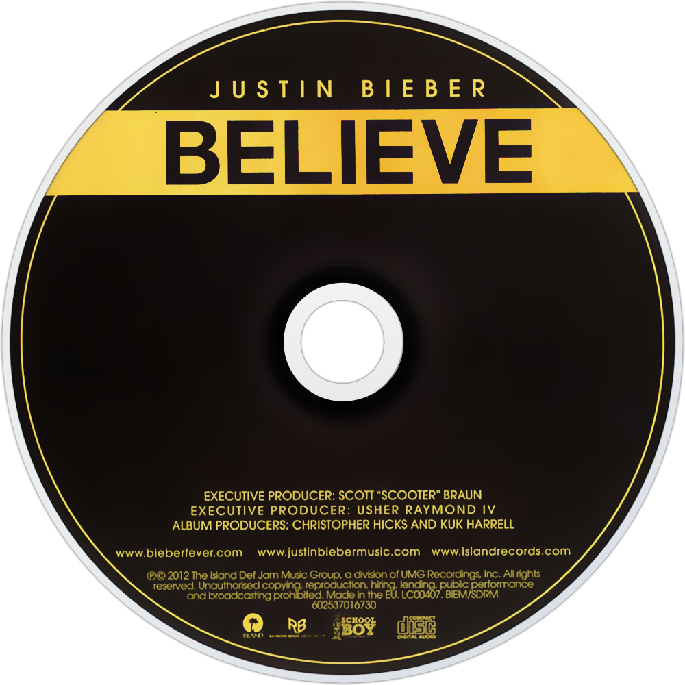 Justin Bieber Believe Cd Disc Image - Pendragon - Believe/11 (cd ...