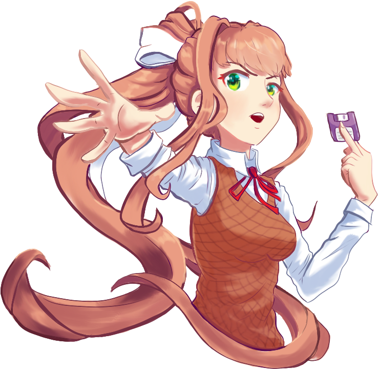 Download Just Monika Danganronpa Doki Doki Lit Club Doki Doki - Cartoon ...