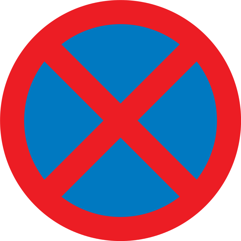 Download Uk Traffic Sign - Blue Round Sign With Red Cross PNG Image ...