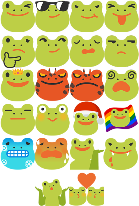 I Made A Small Collection Of Frog Emojis Free To Use, - Free ...