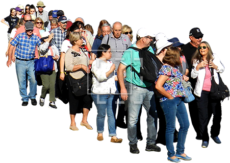 Crowd Of People Standing In Line