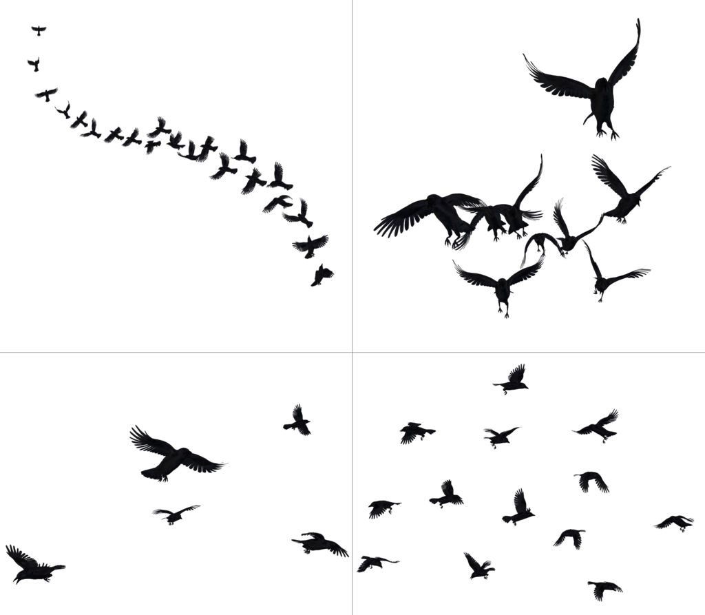 Download Flying Ravens Png - Group Of Crows Png PNG Image with No ...