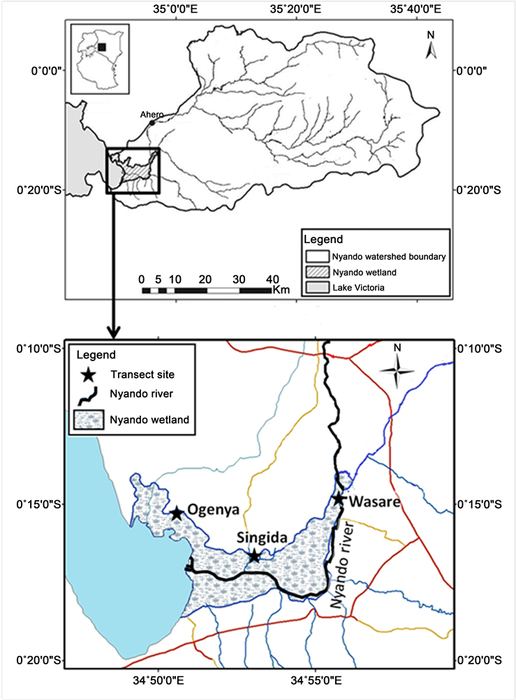 Download Location Of Nyando Wetland In Relation To Lake Victoria - Map ...