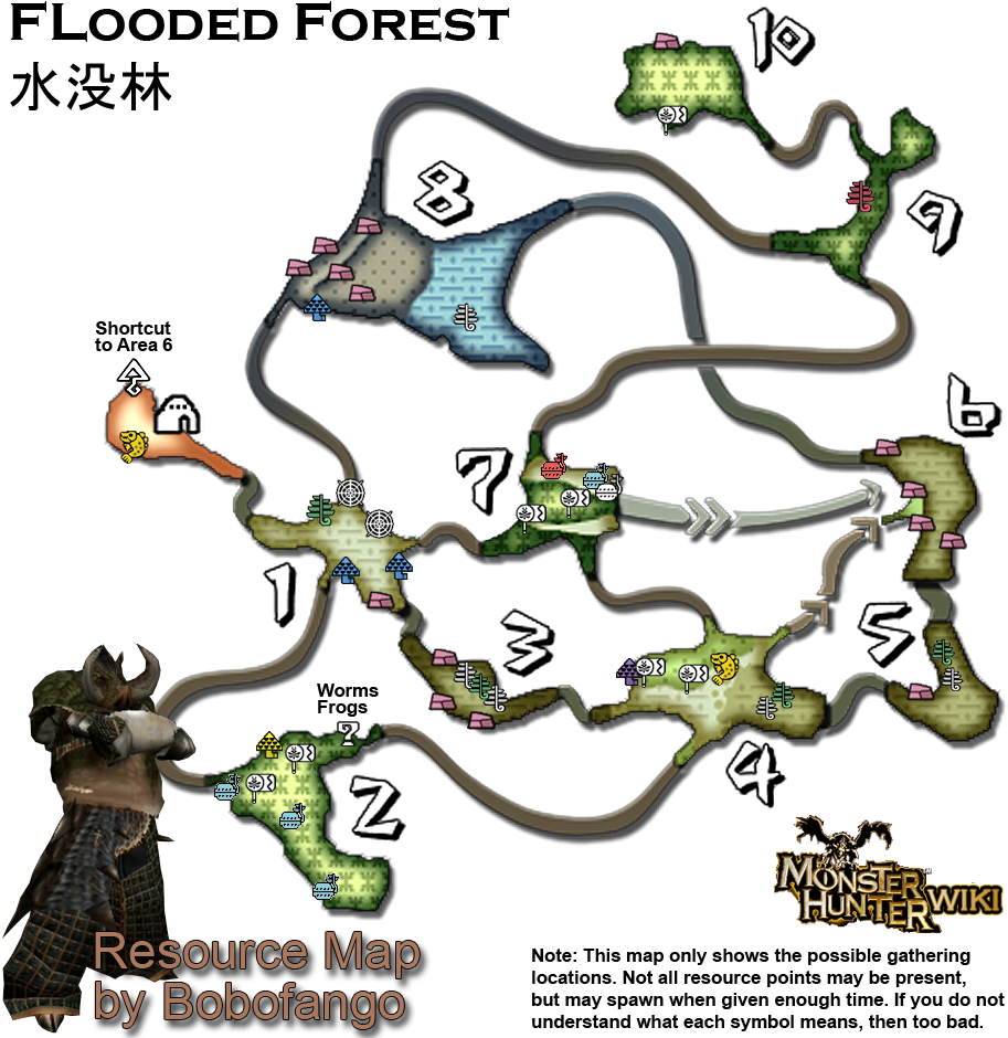 Forest-resourcemap - Monster Hunter Tri Maps - Free Transparent PNG ...