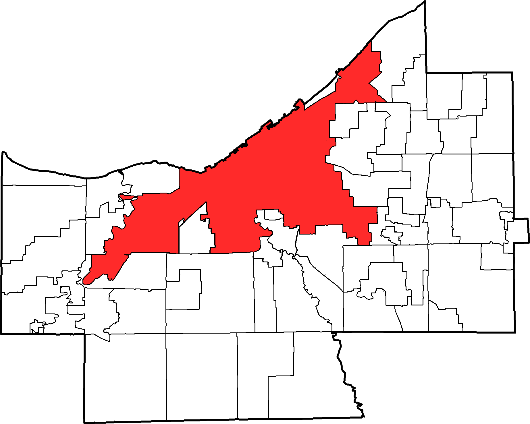 Download Location In Cuyahoga County - Map Of Cleveland Ohio PNG Image ...