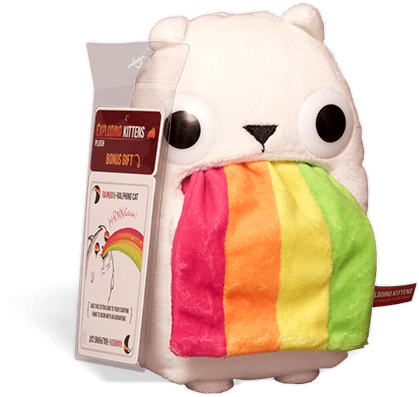 Download Rainbow Ralphing Cat Plushie - Exploding Kittens 7" Rainbow ...