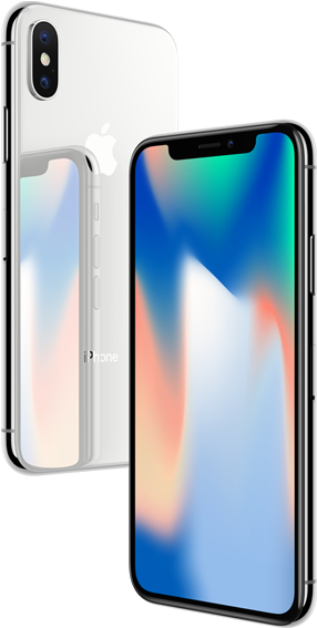 Download Apple Iphone X 64 Gb Silver PNG Image with No Background ...