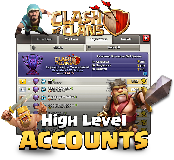 Buy Coc Account - Clash Of Clans - Free Transparent PNG Download - PNGkey
