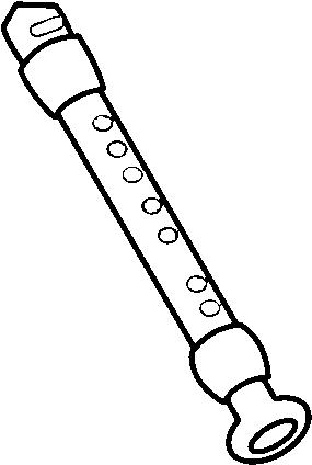 Download Flute Coloring Page PNG Image with No Background - PNGkey.com