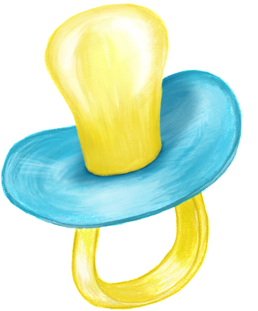 Hand Painted Realistic Baby Pacifier Transparent - Pacifier - Free ...