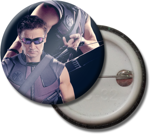 Download Hawkeye Button Pin - Badge PNG Image with No Background ...