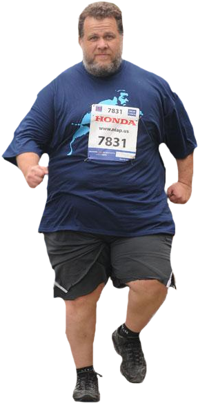 Fat Man Running - Fat Person Running Png - Free Transparent PNG ...
