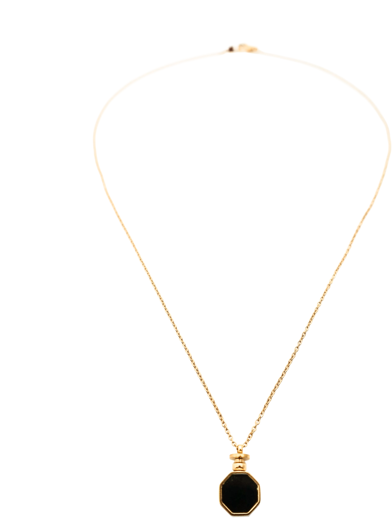 Download Golden Octagon Long Chain Necklace - Necklace PNG Image with ...
