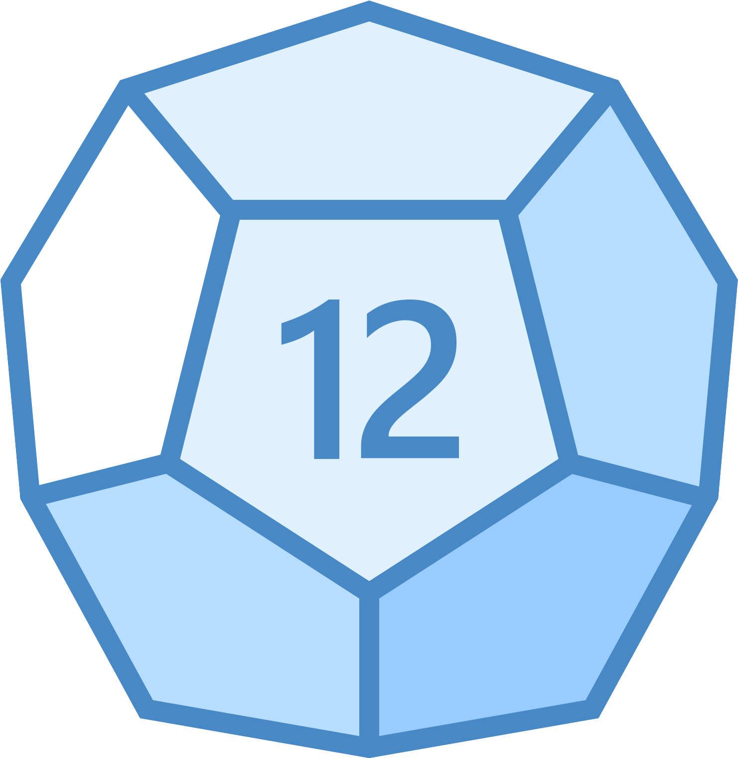 Download The Icon Resembles A 12 Sided Dice Shape But Only Six PNG ...