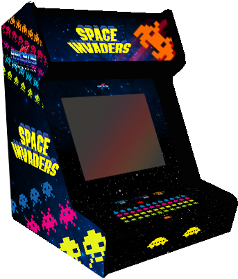 Download Space Invaders Bartop - Video Game Arcade Cabinet PNG Image ...