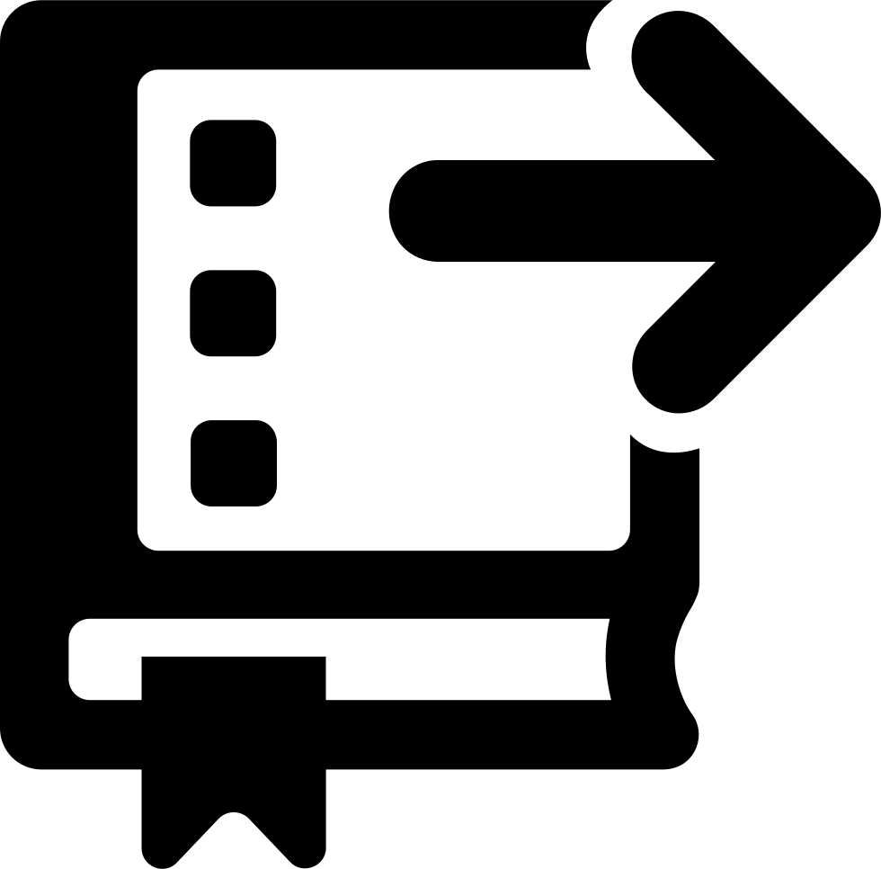 Download E-book With Right Arrow Comments - Book Arrow Icon PNG Image ...