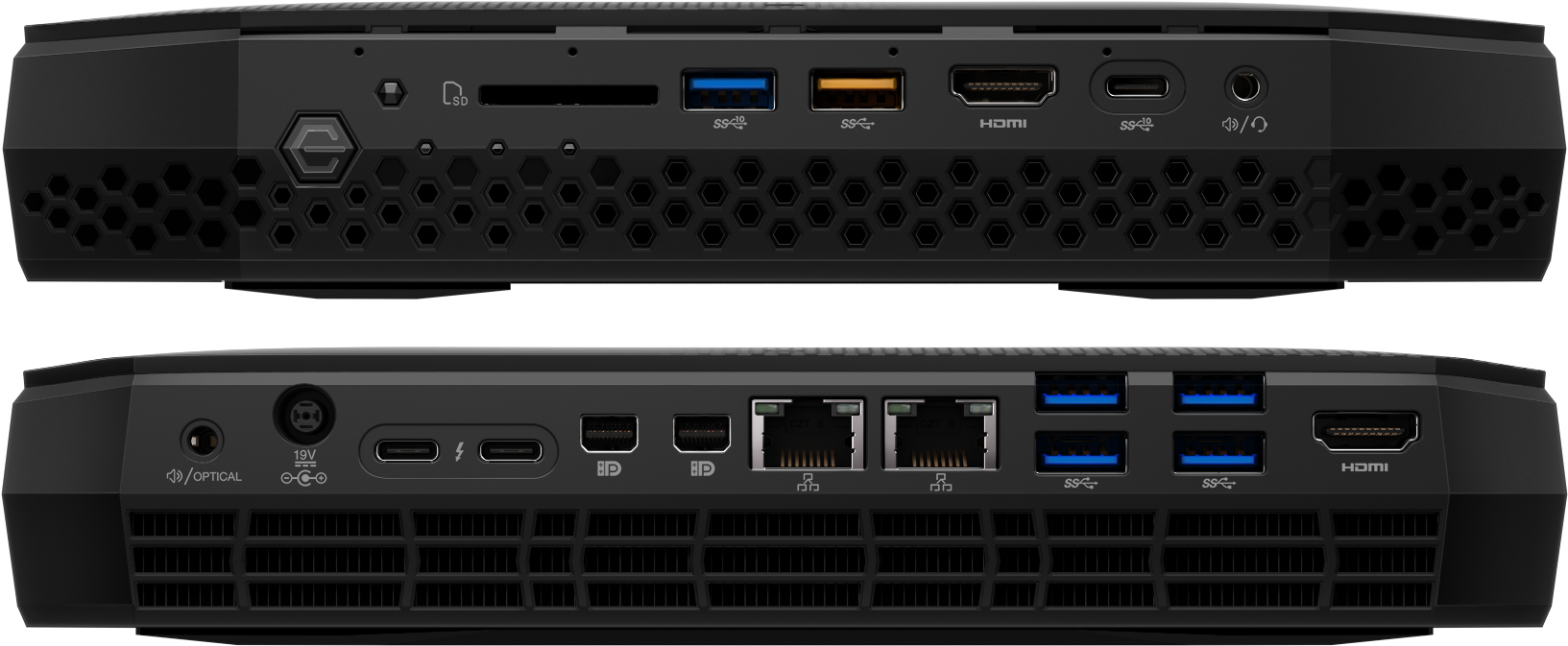 Download Nuc8i7hvk I/o Distribution Across Front And Rear Panels ...