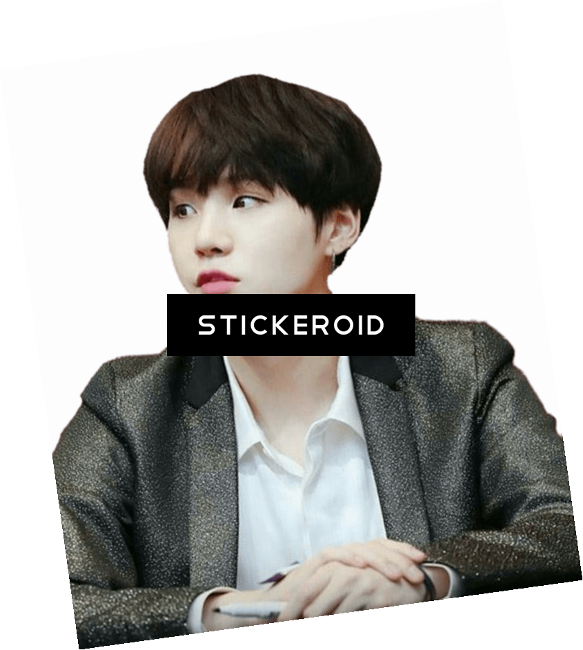 Download Bts Suga Grey Jacket - Gentleman PNG Image with No Background ...