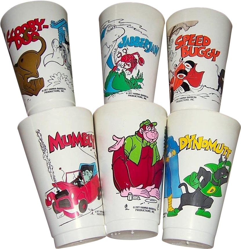 Download Six 1977 Slurpee Hanna Barbera Cartoon Character Cups ...