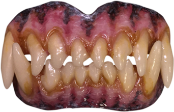 Wolf Teeth Costume Dentures - Tongue - Free Transparent PNG Download ...