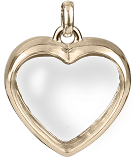 Stow Lockets Medium Rose Gold Heart Locket Pendant - Locket - Free ...