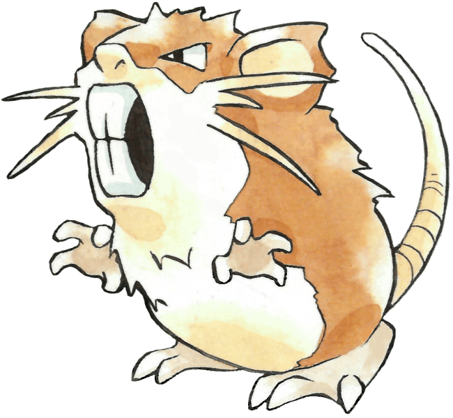 Download #raticate From The Official Artwork Set For #pokemon PNG Image ...
