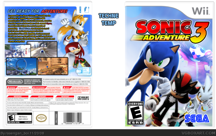 Download Sonic Adventure 3 Box Art Cover PNG Image with No Background ...