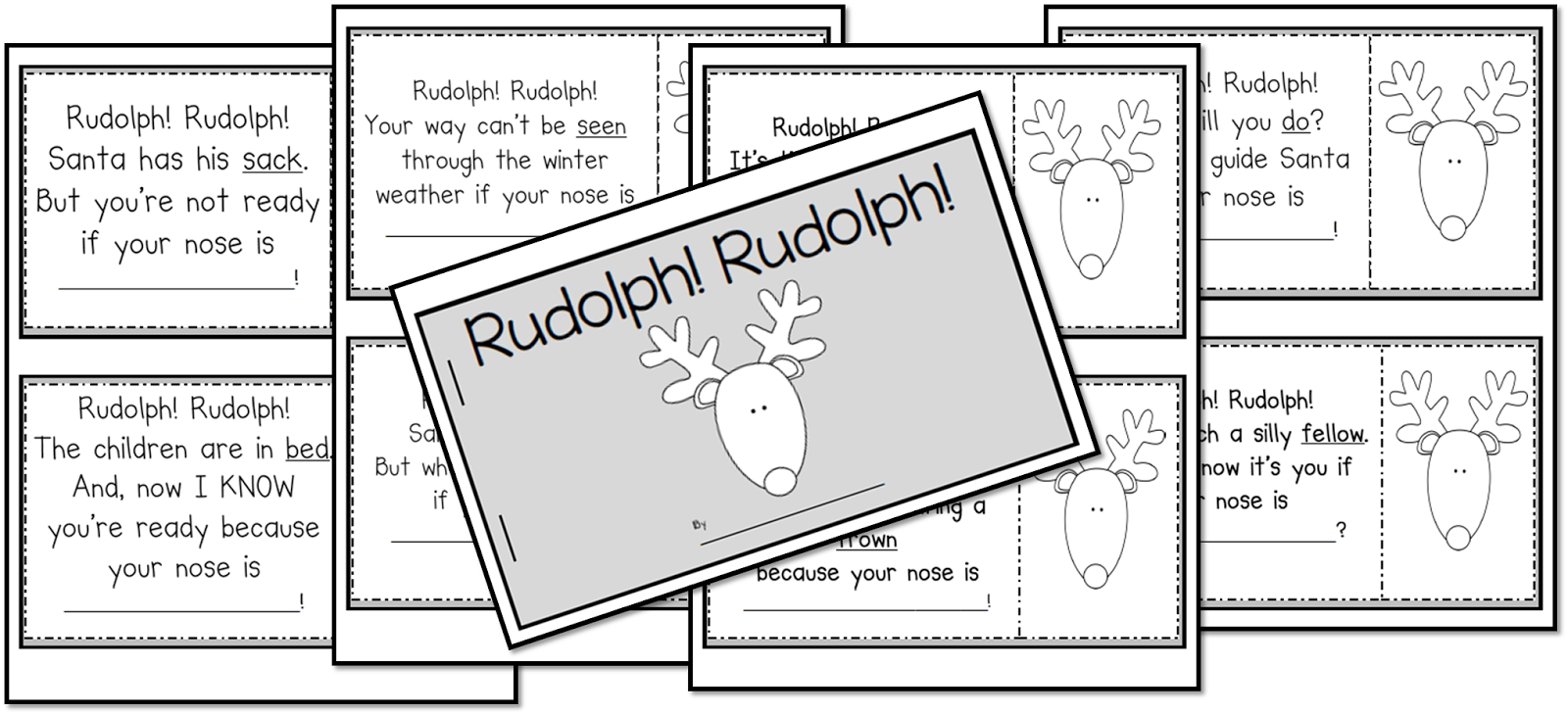 Download Free Rudolph Book To Review Rhyming, Color Words, And PNG ...