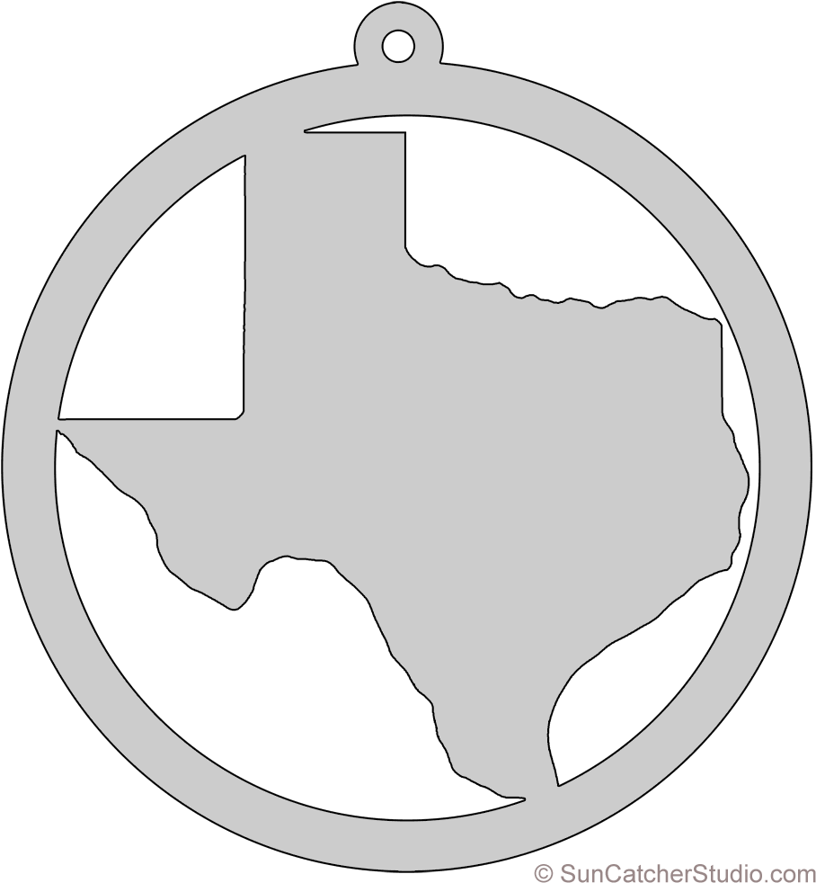 Download Texas Map Circle Free Scroll Saw Pattern Shape State - Emblem ...