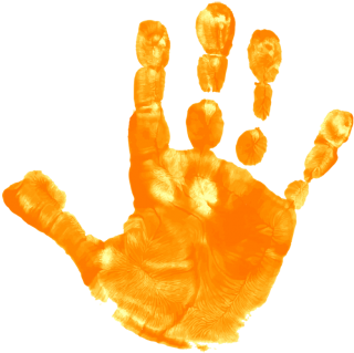 Paint Handprint Clipart Yellow - Free Transparent PNG Download - PNGkey