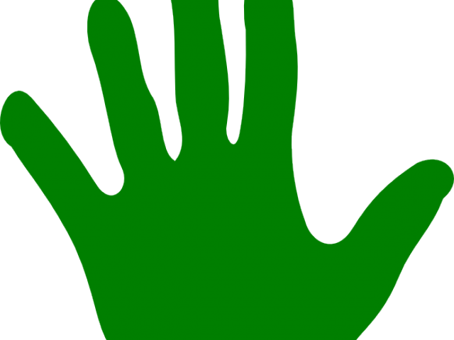 Download Handprint Clipart Green - .net PNG Image with No Background ...