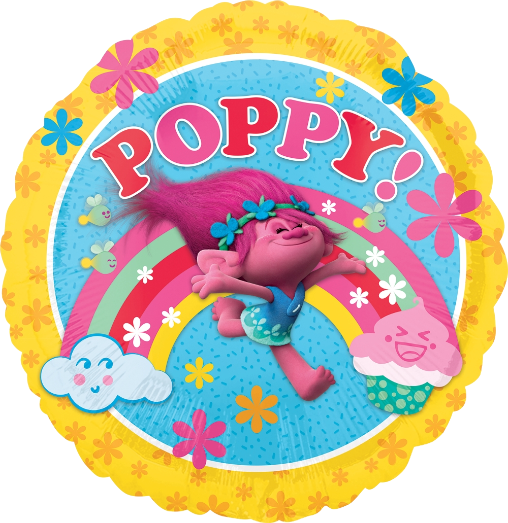 Trolls - Poppy - Balloon - Trolls Balloon - Free Transparent PNG ...