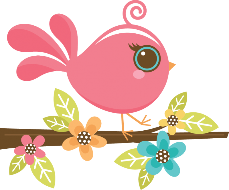 Love Birds Clipart Pretty Bird - Bird On Branch Png - Free Transparent ...