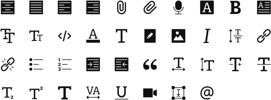 Download Text Editing Icons PNG Image with No Background - PNGkey.com