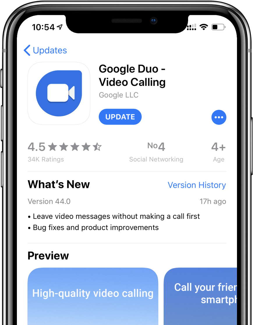 Download Google Duo On Ios Now Lets You Send Video Messages PNG Image ...