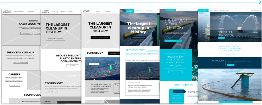 Download Evolution Of The Design Of Ocean Cleanup Website From PNG ...