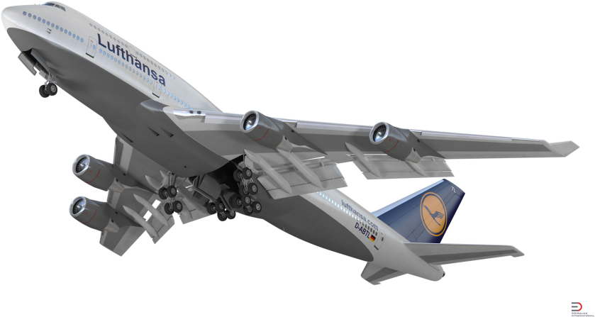 Download 1 Boeing 747 400er Lufthansa Rigged Royalty Free 3d PNG Image ...