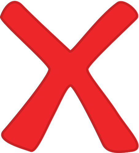 Wrong - Red Cross Paint Png - Free Transparent PNG Download - PNGkey