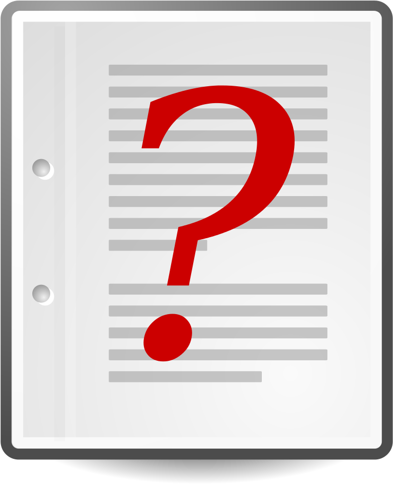 Download Text Document With Red Question Mark - Document With Question ...