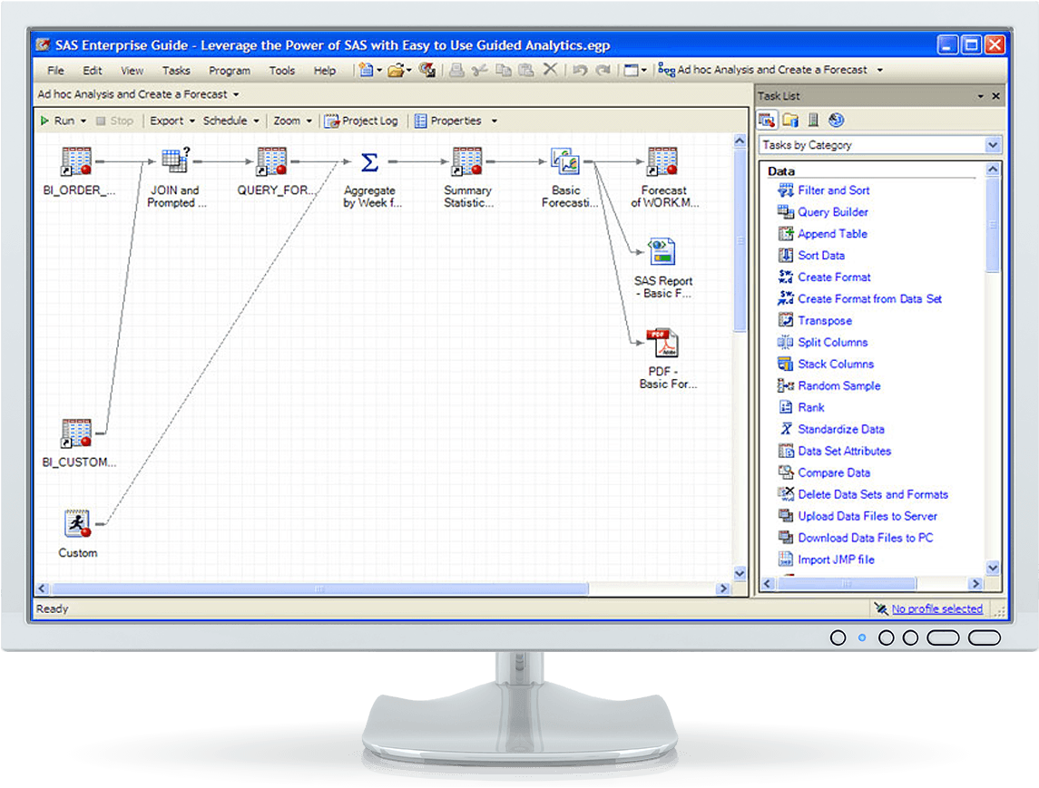 Sas Enterprise Guide Shown On Desktop Monitor - Free Transparent PNG ...