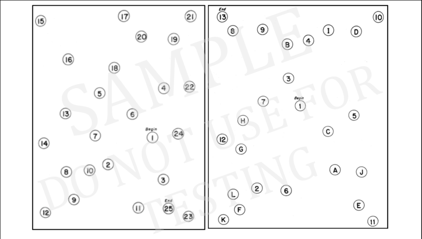 Download Sample Of The Trail Making Test Parts A And B PNG Image with ...