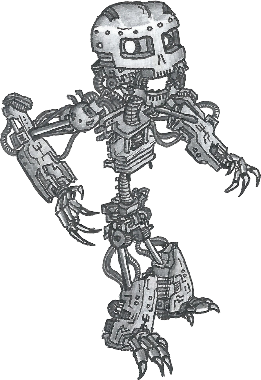 Download Robot Drawing Human Skeleton Art PNG Image with No Background ...