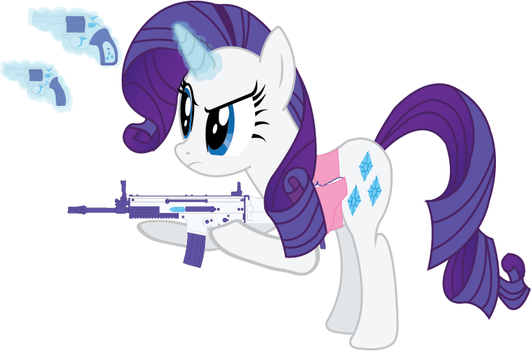 Download Rarity With Her Guns - Gun PNG Image with No Background ...