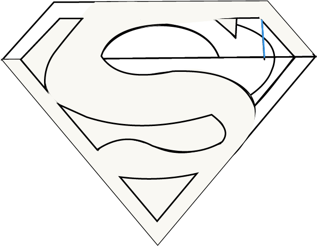 How To Draw Superman Logo Easy Step By Drawing Guides - Drawing - Free ...