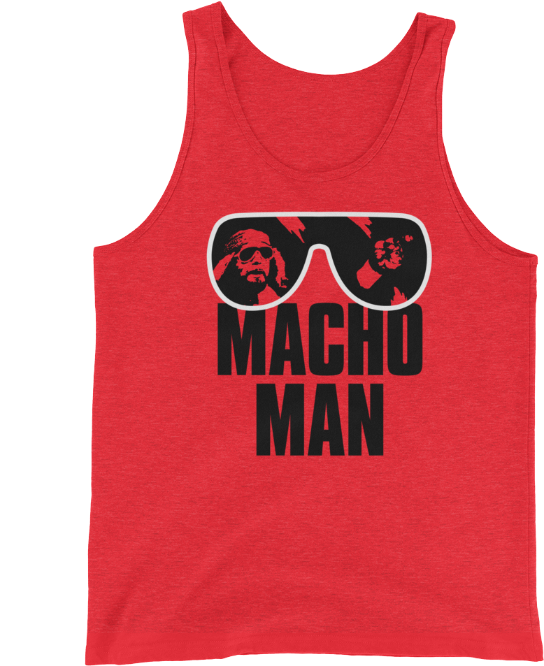 Download "macho Man" Randy Savage "sunglasses" Unisex Tank PNG Image ...