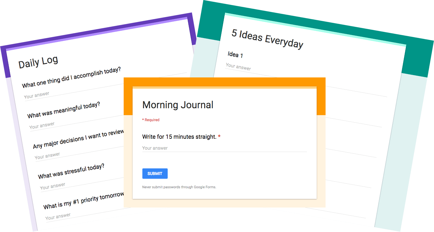 Download How I Use Google Forms For Self Improvement And Goal PNG Image ...