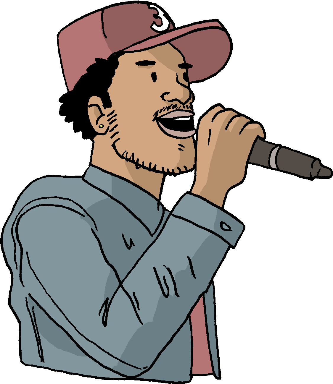 Download Chano For Mayor Clip Free Stock - Rapper Drawing Png PNG Image ...