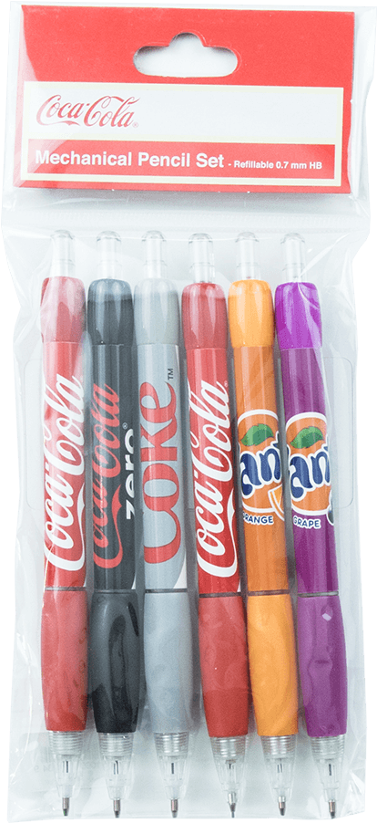 Download Coca Cola Mechanical Pencil Set PNG Image with No Background ...