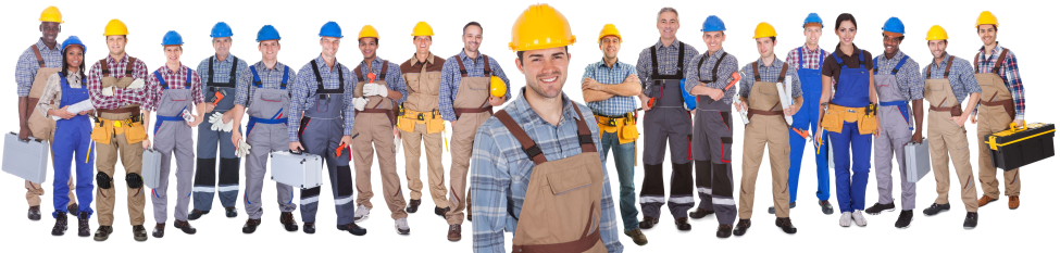 Line Of Construction Workers - Free Transparent PNG Download - PNGkey